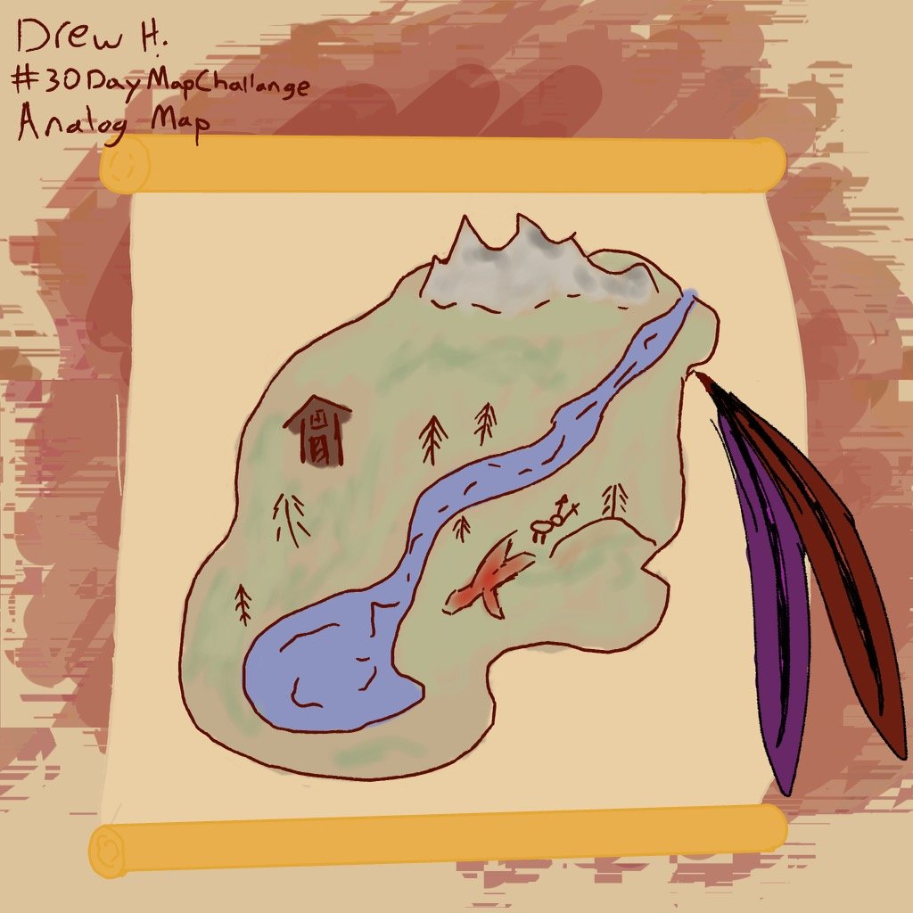 #30daymapchallenge Day 5: Analog Map